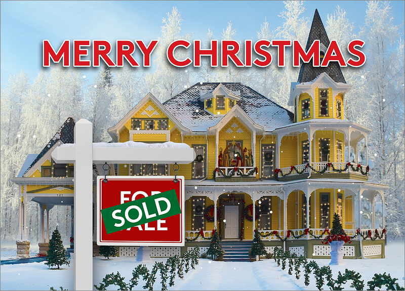 Christmas Real Estate Card (Glossy White) | Real Estate Christmas Cards