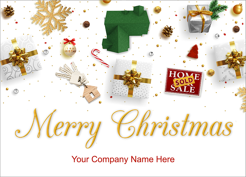 Real Estate Tools Holiday Card (Glossy White) | Real Estate Christmas Cards